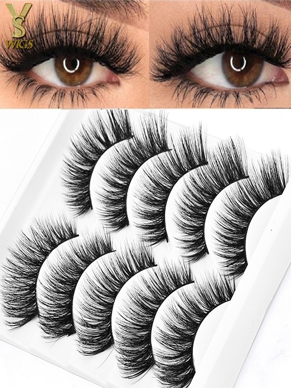 YSwigs 25mm natural 5D eyelashes makeup kit Mink Lashes extension mink ...